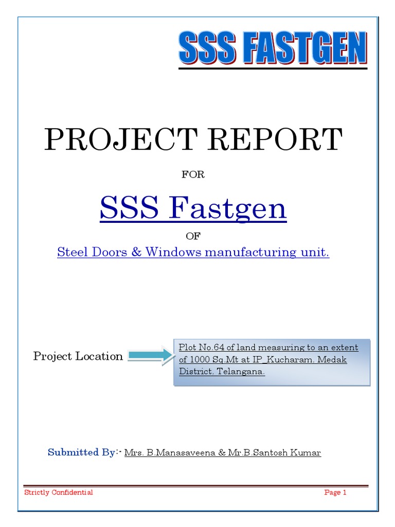 Steel Doors & Windows Manufacturing Project | PDF | Door | Loans