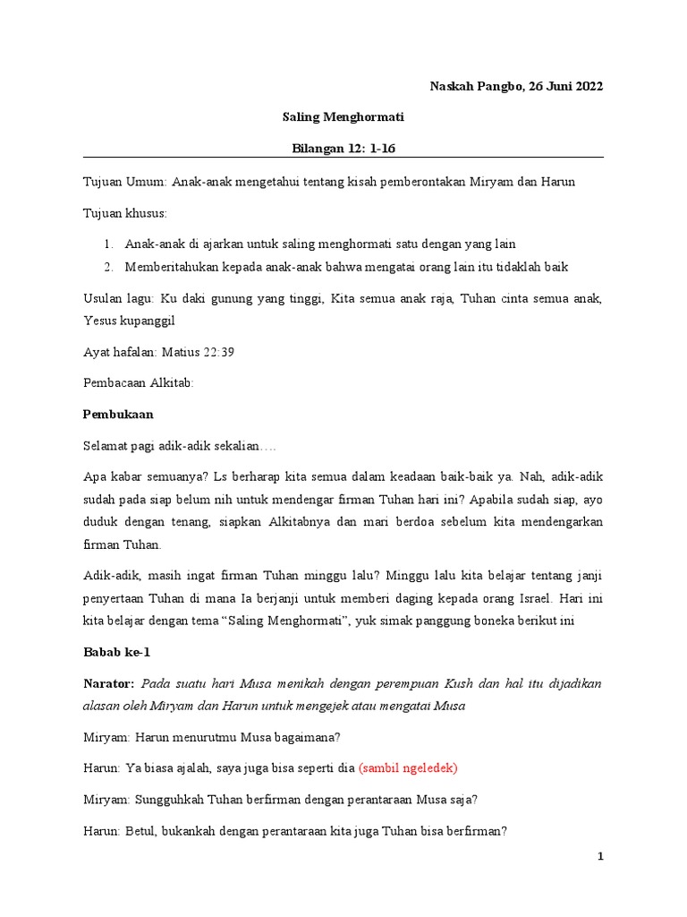 Naskah Pangbo, 26 Juni 2022 | PDF