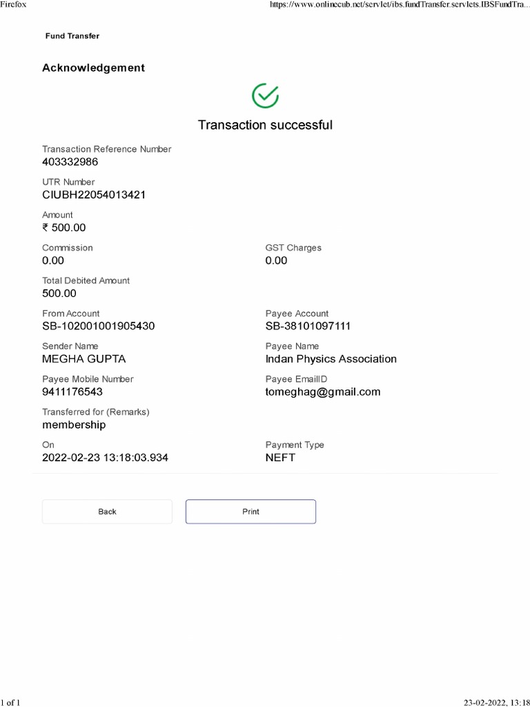 IPA - Fee Receipt | PDF