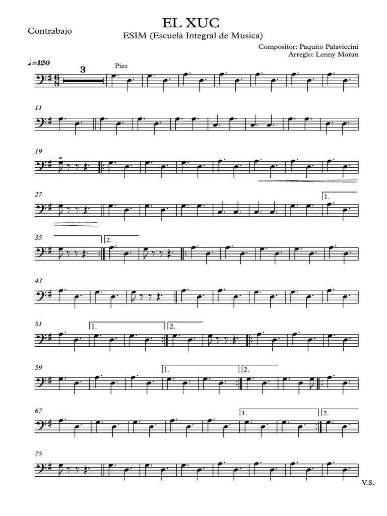 EL XUC ESIM - Contrabajo | PDF