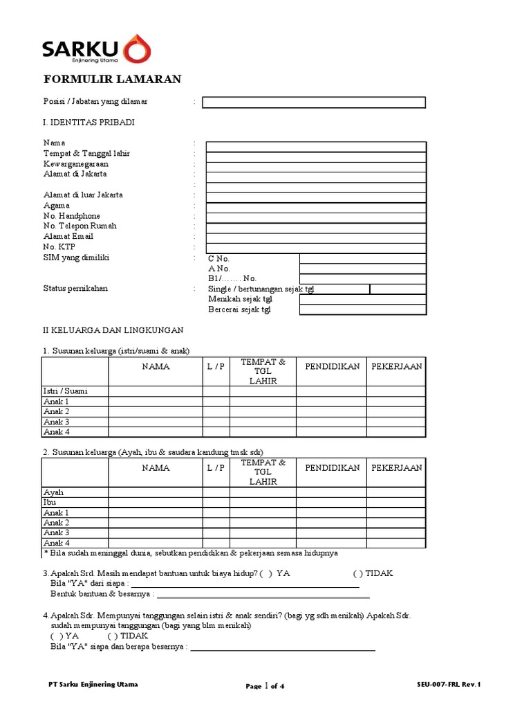 Form Pre Interview | PDF | Karier & Perkembangan