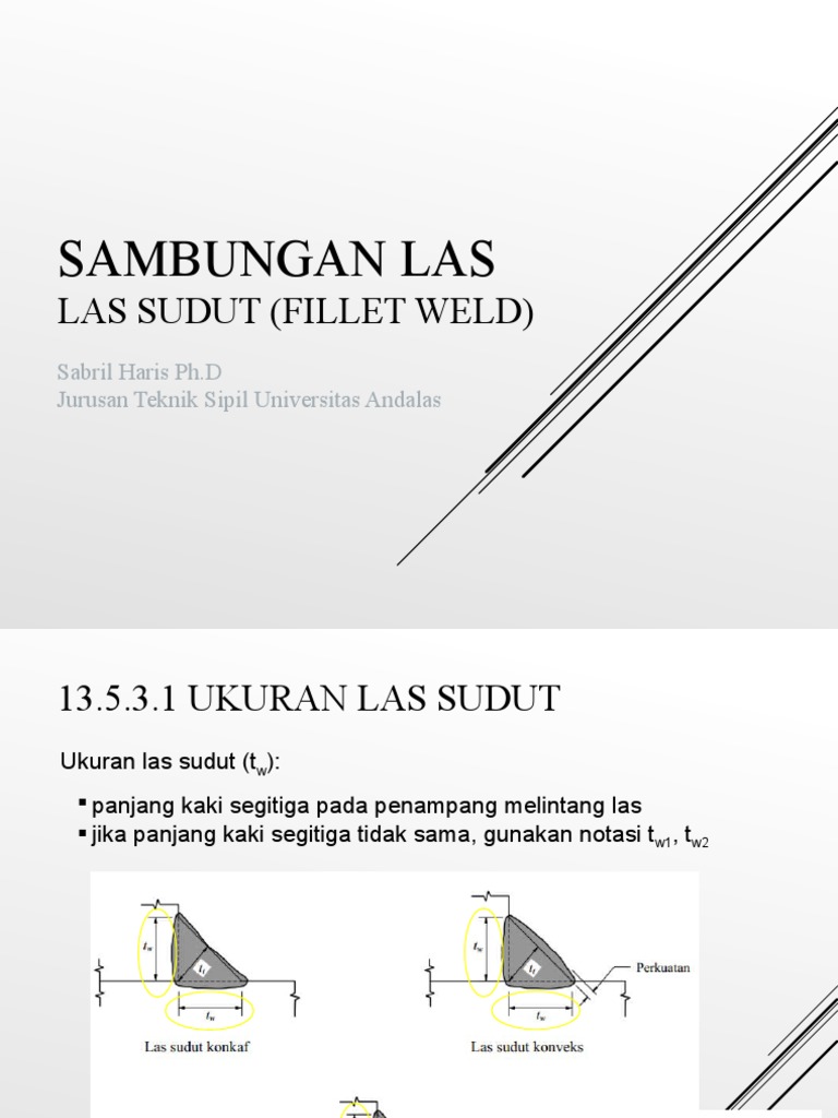 TEBAL DAN UKURAN LAS SUDUT | PDF