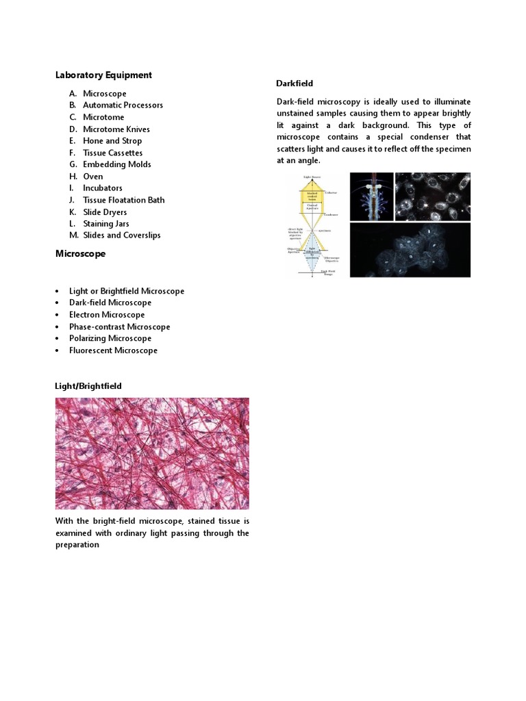 Histpath Lab Module 2 | PDF | Microscope | Electron Microscope