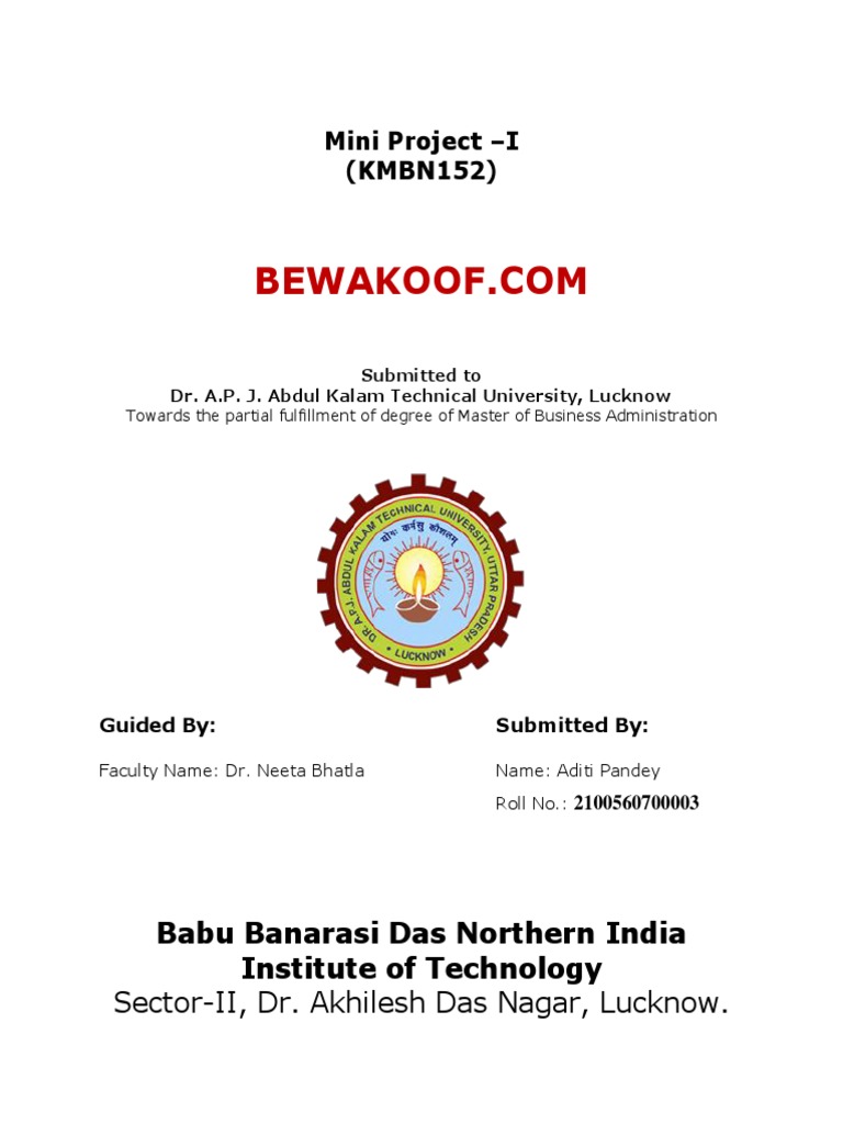 Aditi Pandey Mini Project Final | PDF | Fashion | Brand