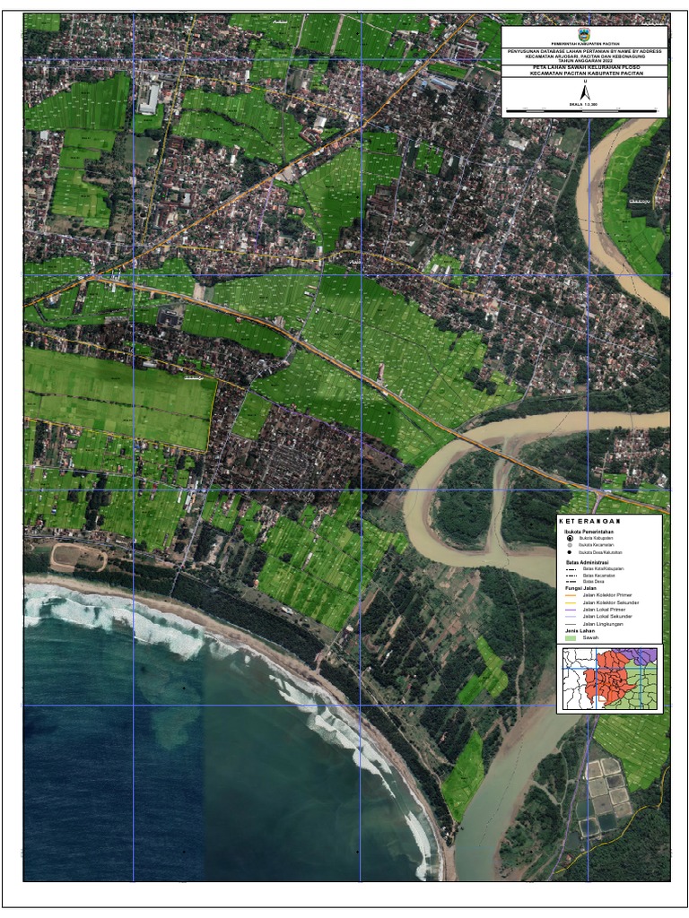 Peta Lahan Sawah Kelurahan Ploso Kecamatan Pacitan Kabupaten Pacitan | PDF