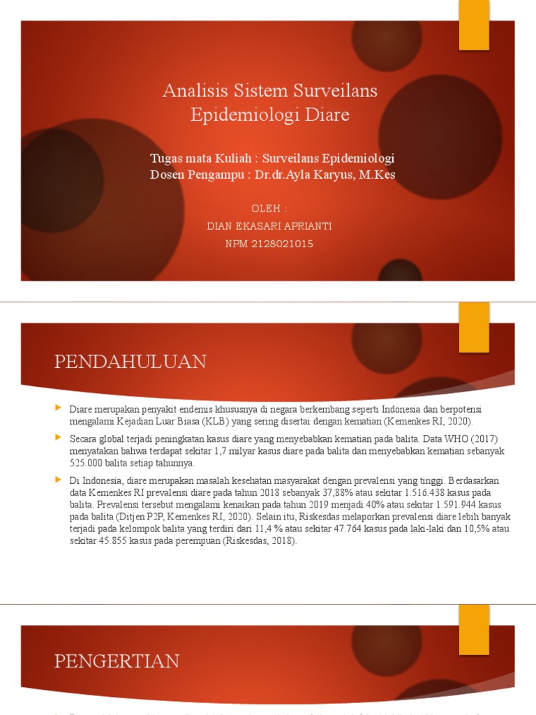 Contoh Laporan Surveilans Diare | PDF