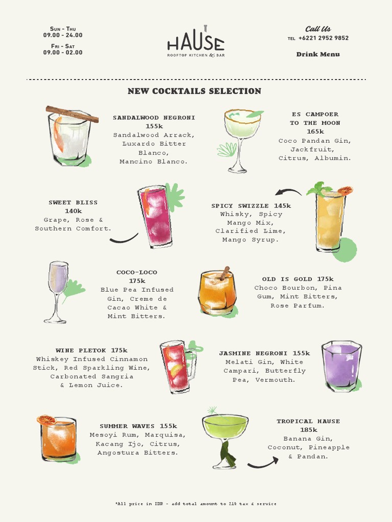 Menu Drink | PDF | Drink | Soft Drink