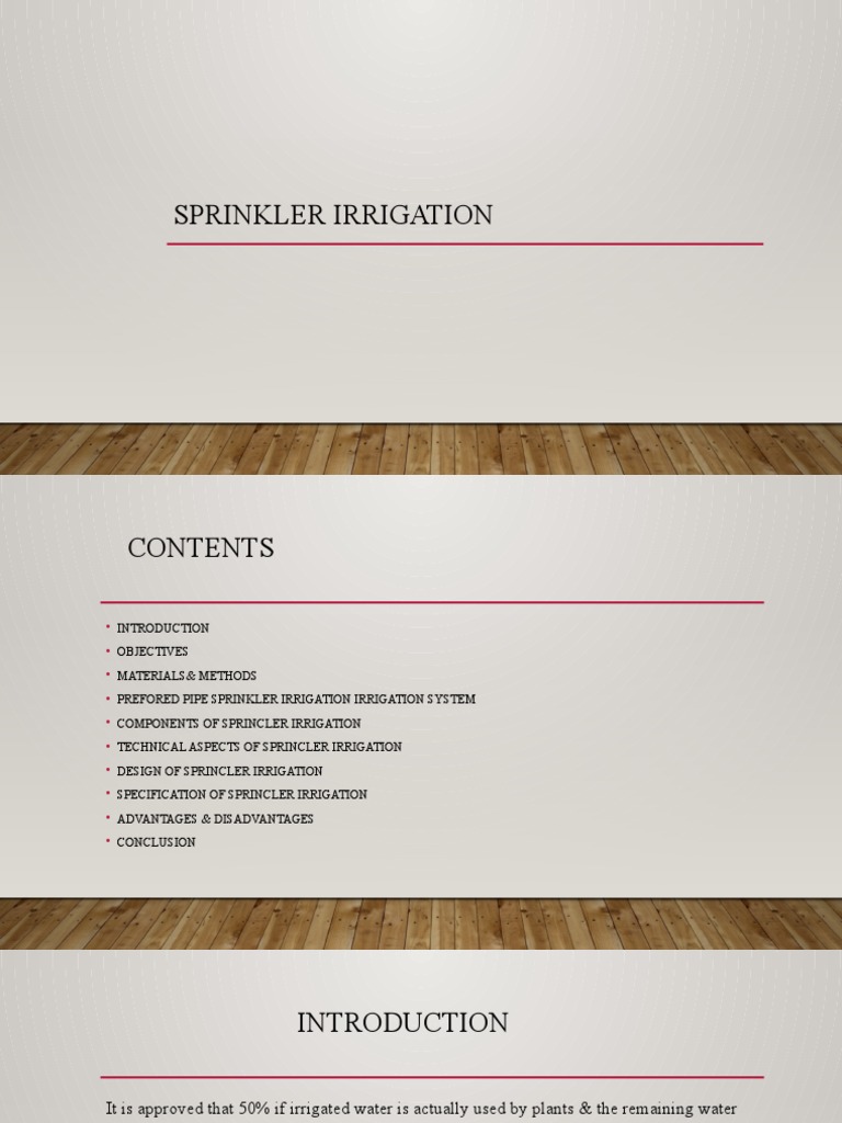 Sprinkler Irrigation | PDF | Irrigation | Water