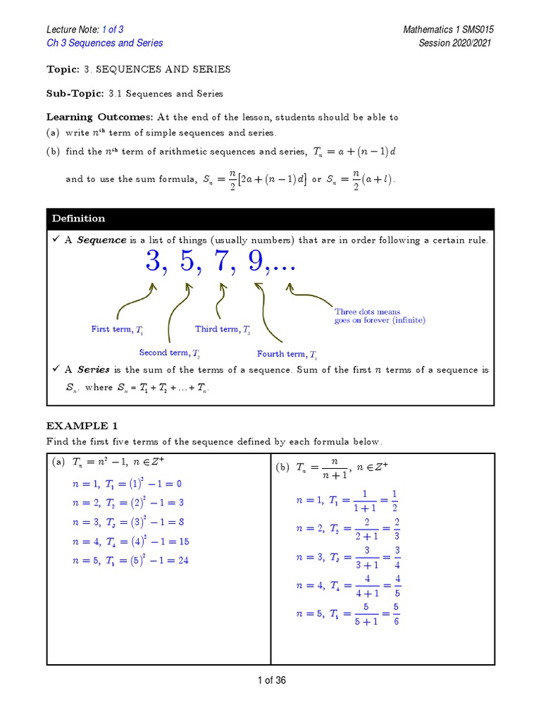 Arithmetic and Geometric Sequences | PDF | Sequence | Logarithm