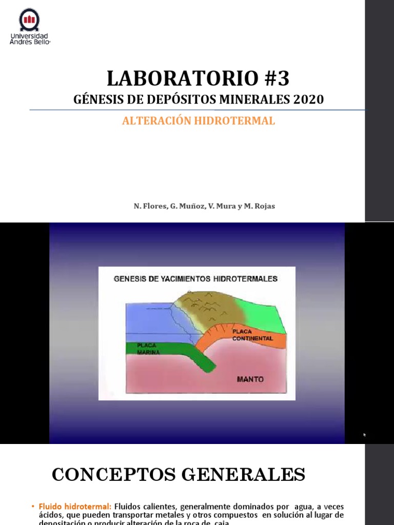 Clase 3 - Alteración Hidrotermal | PDF | Minerales | Roca (geología)