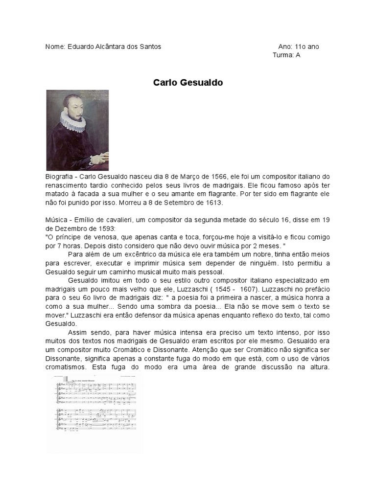 Carlo Gesualdo | PDF