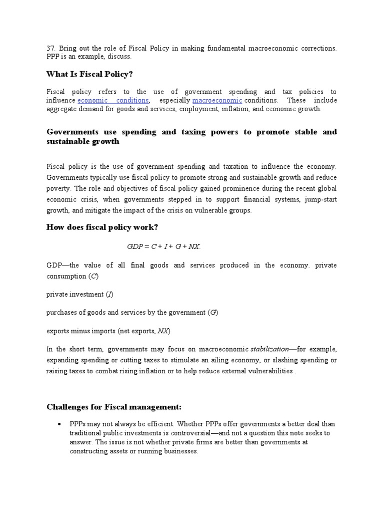 What Is Fiscal Policy? | PDF | Fiscal Policy | Government Spending