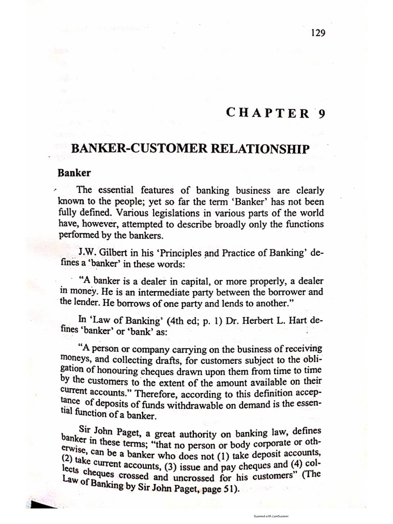 Chap 9 Banker Customer Relationship | PDF