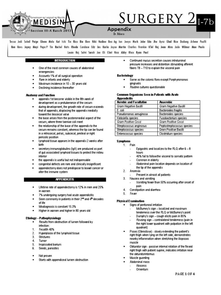 1.7B Appendix | PDF | Gastroenterology | Health Sciences