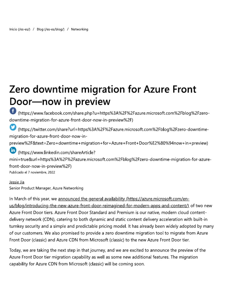 2 Zero Downtime Migration For Azure | PDF