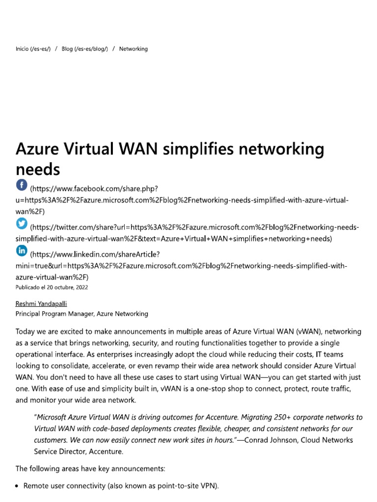 3 Azure Virtual WAN Simplifies | PDF