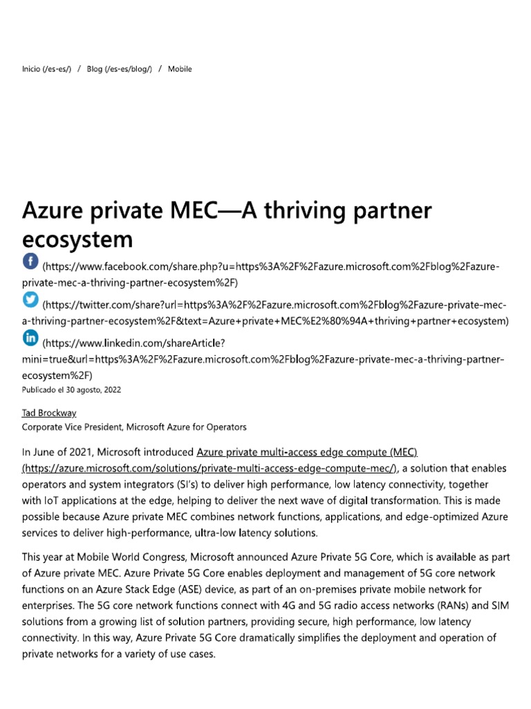 6 Azure Private MEC | PDF