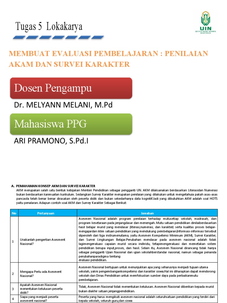 Tugas 5 Lokakarya Ari Pramono Terbaru Edit | PDF | Karier & Perkembangan