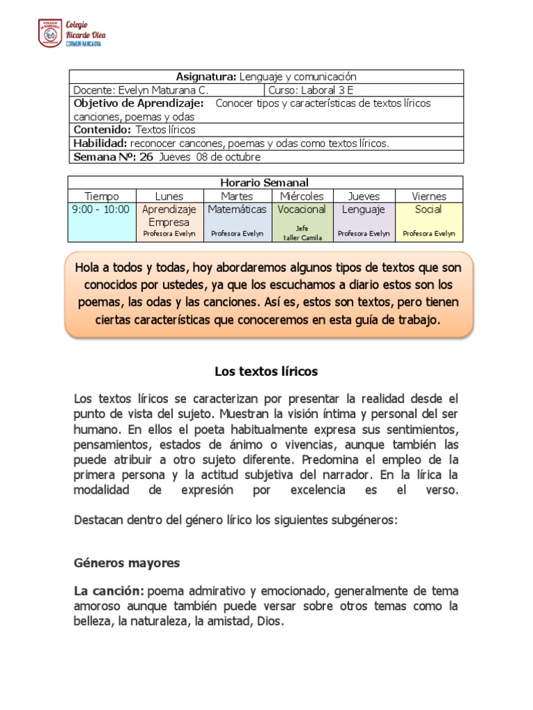 LL3 ES27 Solucionario | PDF | Poesía