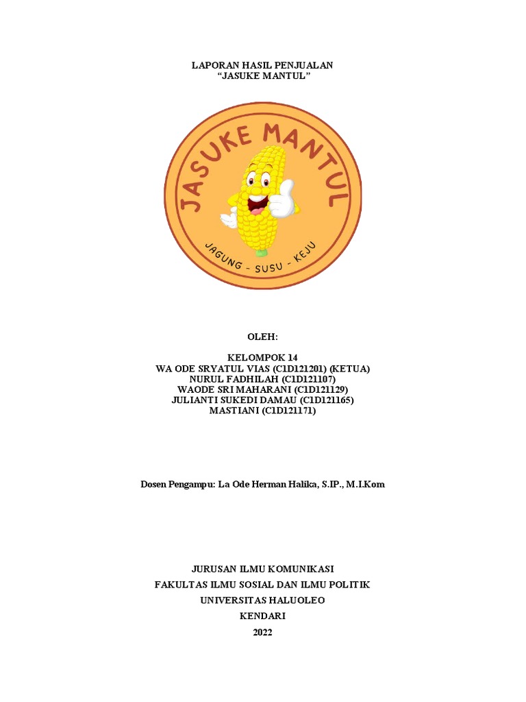 Laporan Penjualan JASUKE Mahasiswa | PDF