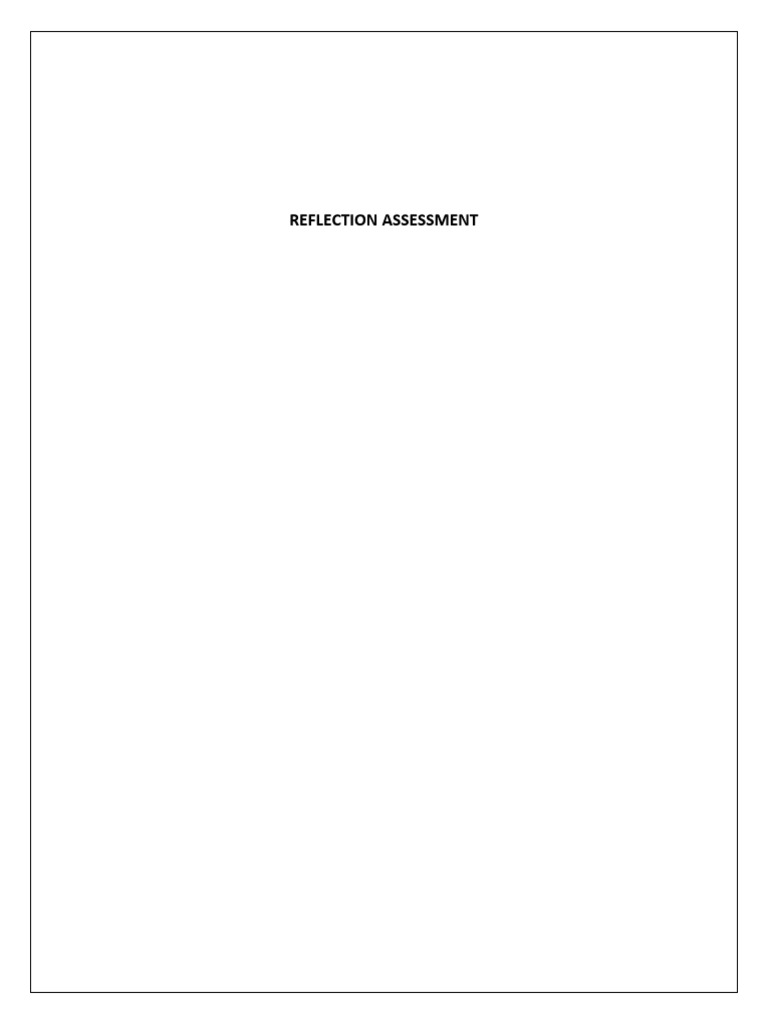 Reflection Edited | PDF | Learning | Reflective Practice