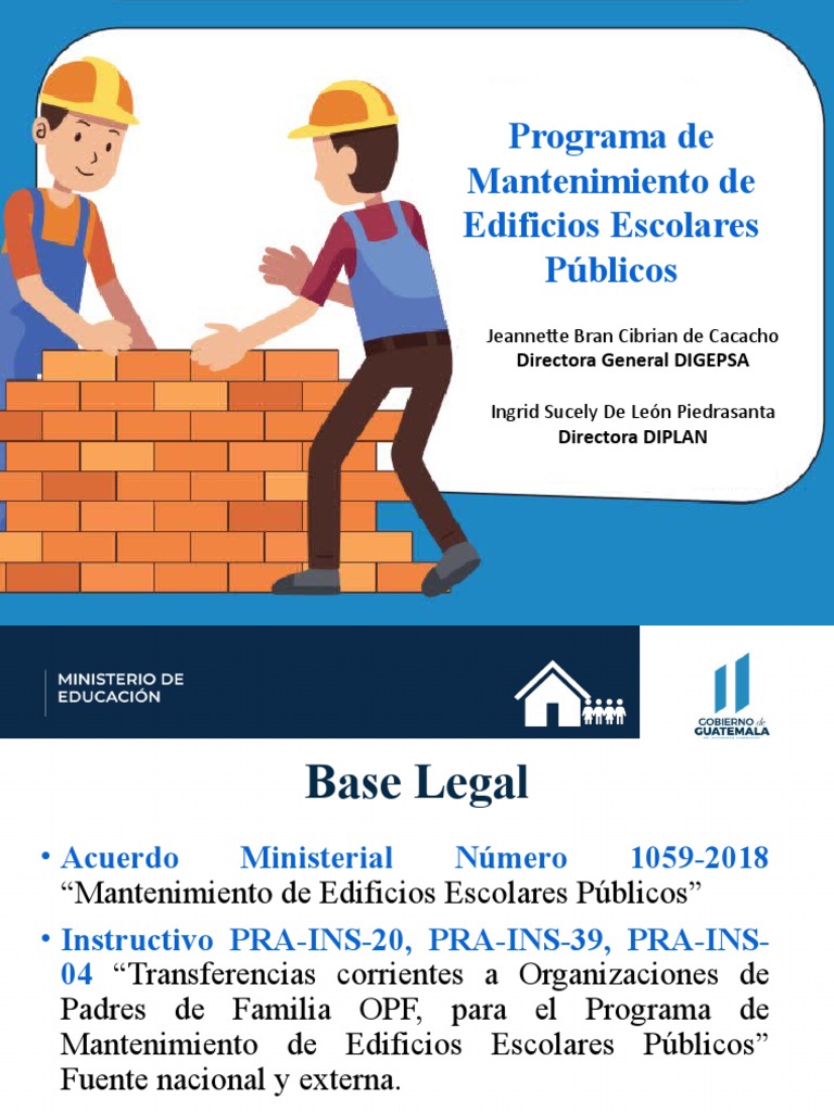 Matenimiento de Edificios Escolares Públicos | PDF