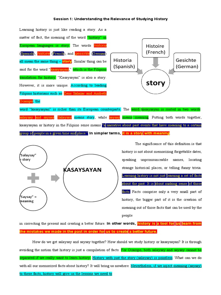 Session 1 Understanding The Relevance of Studying History | PDF