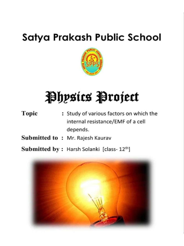 Physics Project Roll No .1 | PDF