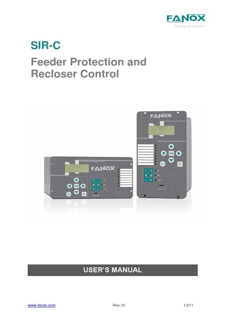 En FANOX MANUAL SIRC FeederRecloser ProtectionRelays R010 | PDF | Relay ...
