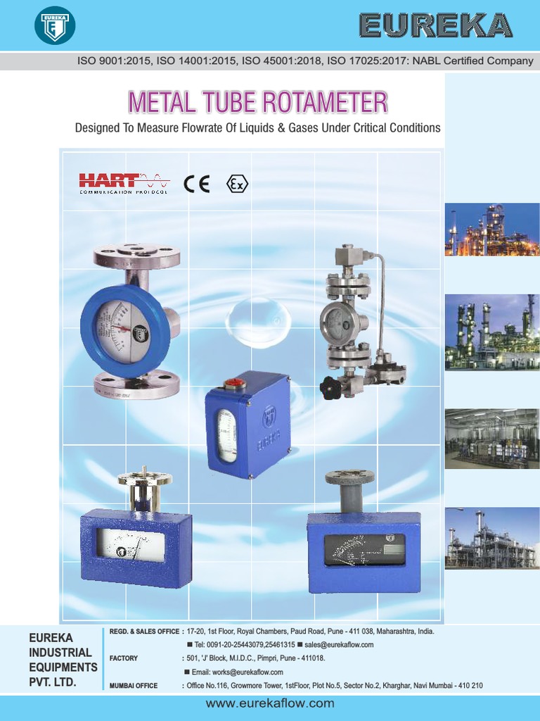 Metal Tube Rotameter Pdf Buoyancy Flow Measurement