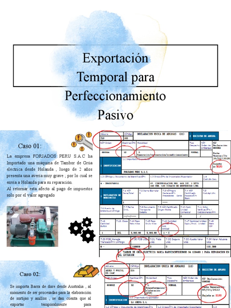 Exportación Temporal para Perfeccionamiento Pasivo | PDF