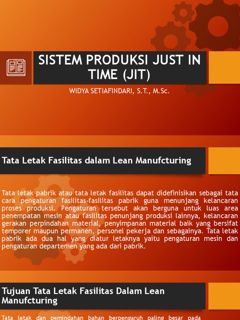 Tata Letak Fasilitas Dalam Lean Manufacturing | PDF