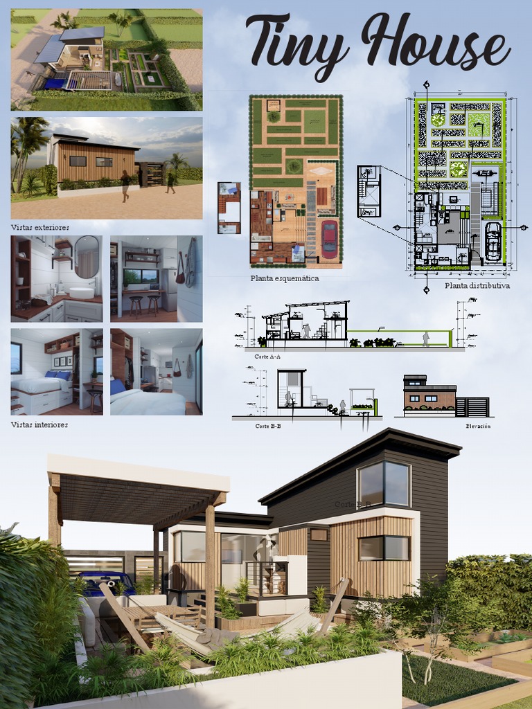 Planos de Tiny House Esquemáticos | PDF