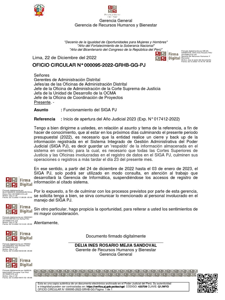 Oficio Circular-000095-2022-Grhb-Gg | PDF