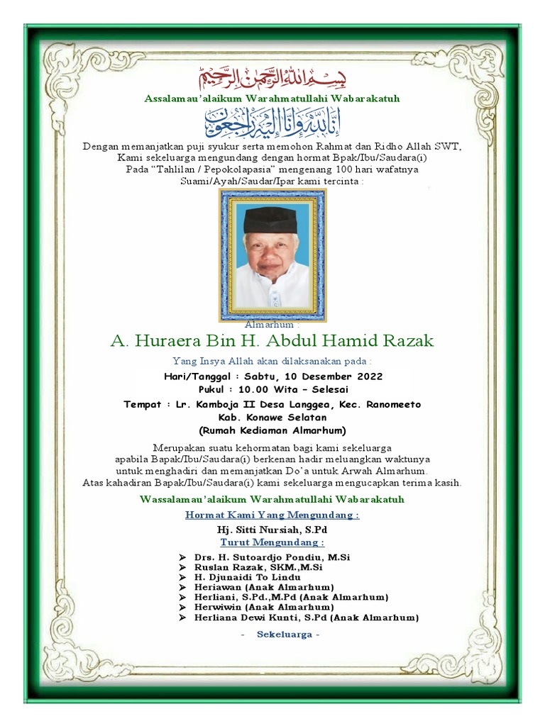 Undangan Bapak Heri | PDF | Agama & Spiritualitas