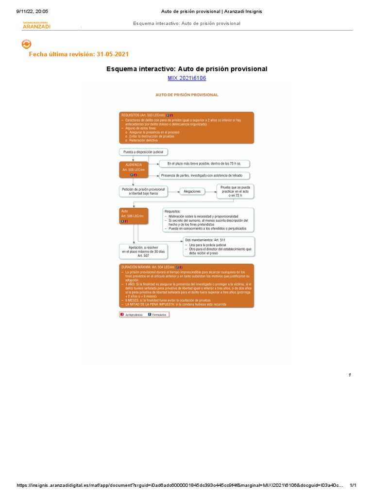 Esquema Interactivo. Auto de Prisión Provisional | PDF | Negocios | Informática