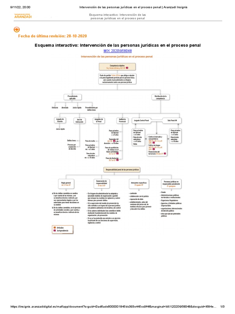 Esquema Interactivo. Intervención de Las Personas Jurídicas en El Proceso Penal | PDF | Ciencias ...