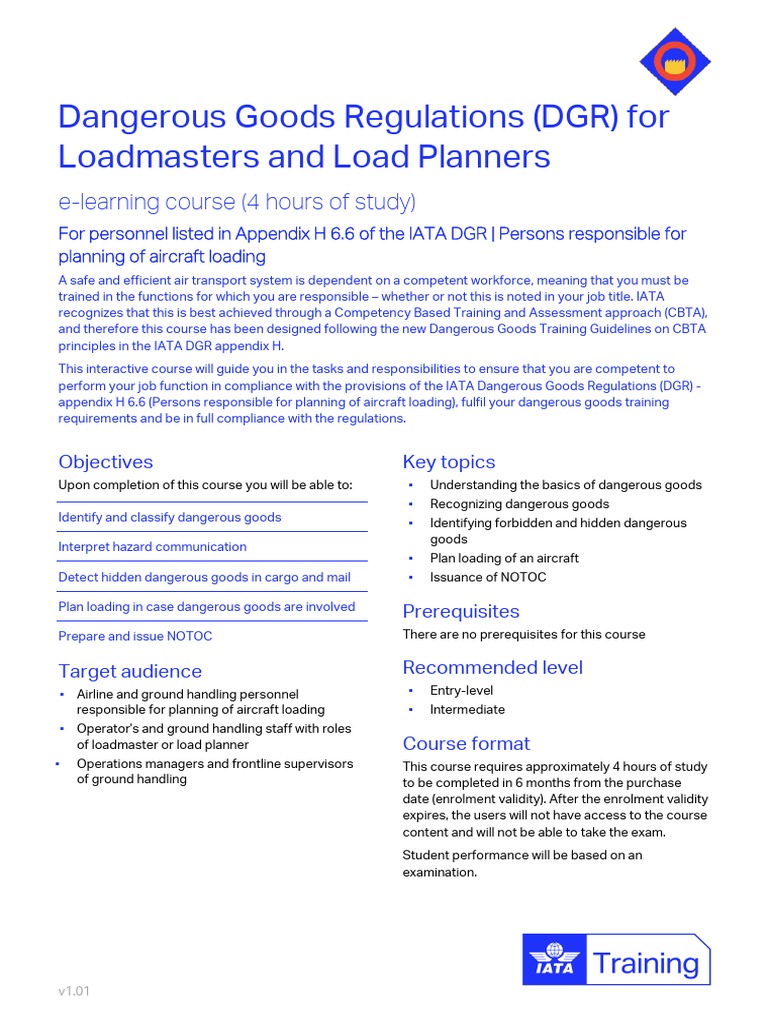 DGR Training for Loadmasters & Planners | PDF | Dangerous Goods | Test ...