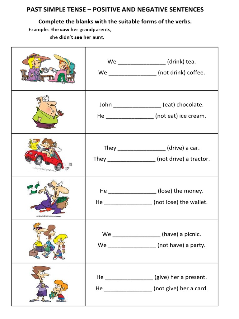 PAST Simple - Positive, Negative - Part 4 - Irregular Verbs | PDF