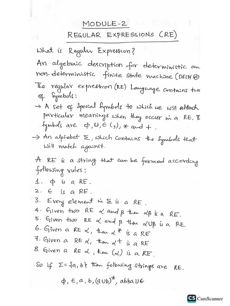 ATC - Module-2 Regular Expressions Part A | PDF
