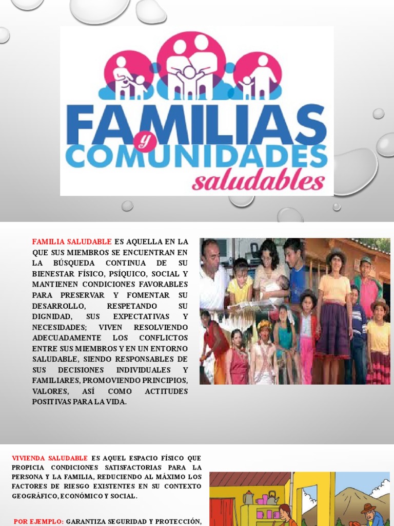Tema 15 - Familias y Comunidades Saludables | PDF