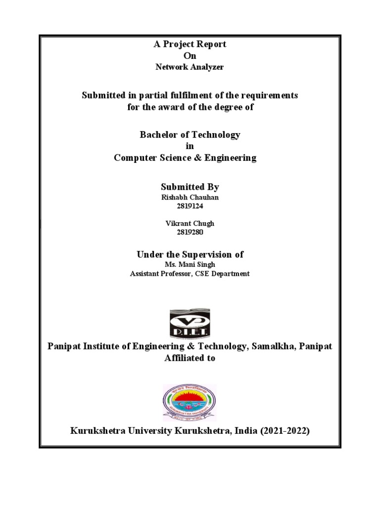 Network Analyzer Final Pdf Computer Network Internet Protocols