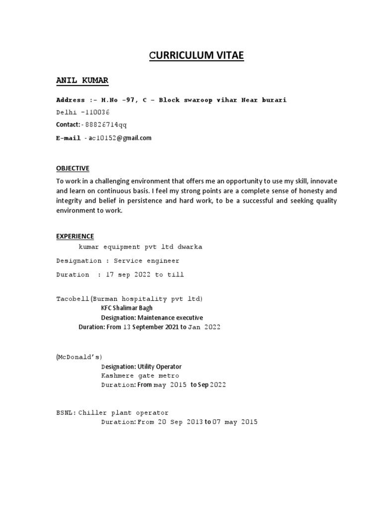 Anil Updated CV | PDF