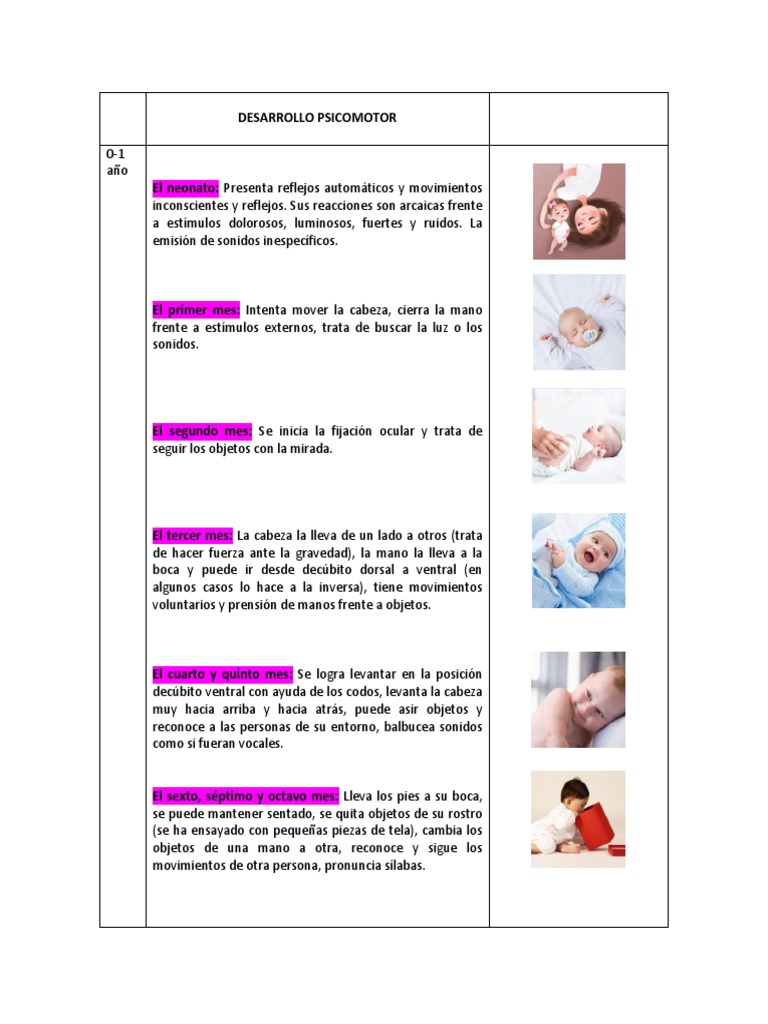 Desarrollo Psicomotor | PDF