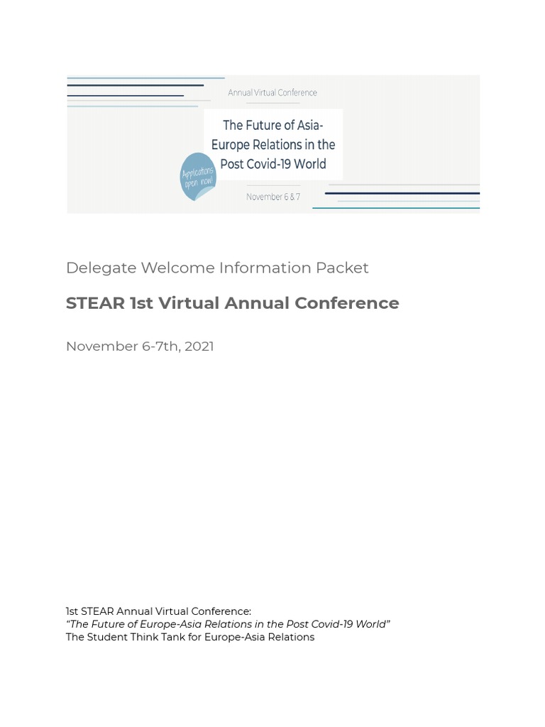 Delegate Welcome Packet - 1031 | PDF