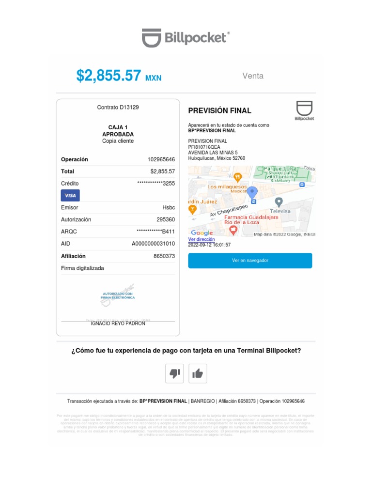 Billpocket 102965646 Previsión Final PDF | PDF | Tarjeta de crédito ...