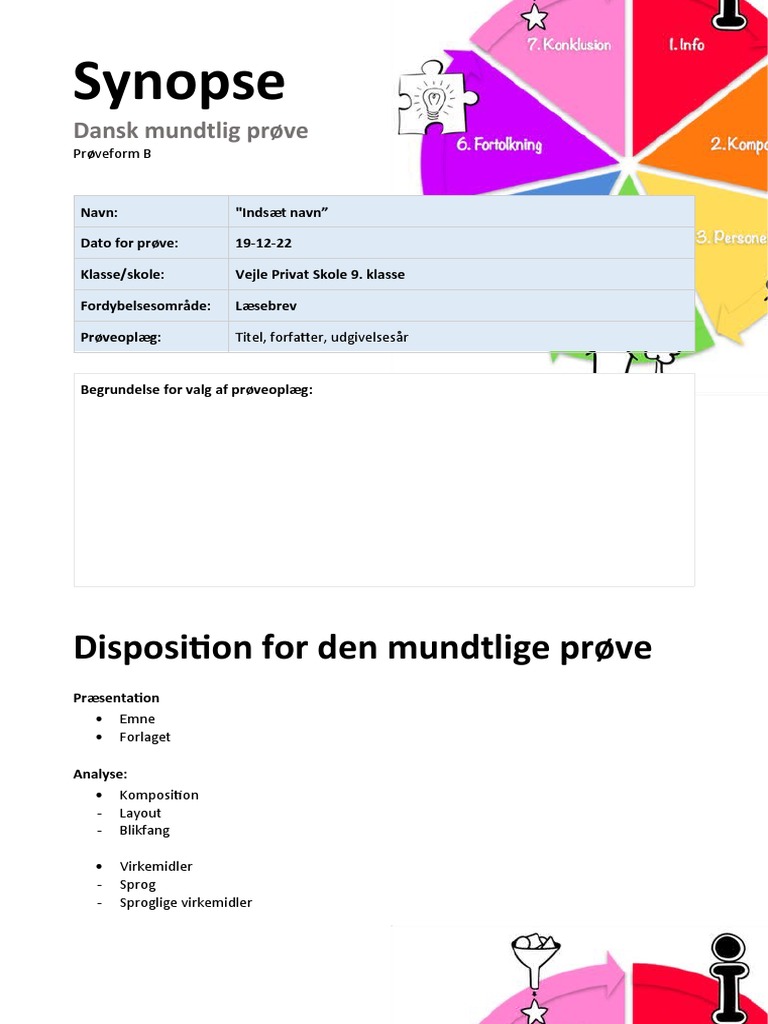 Dan.9kl. Synopse Af Læsebrev 19-12-22 | PDF