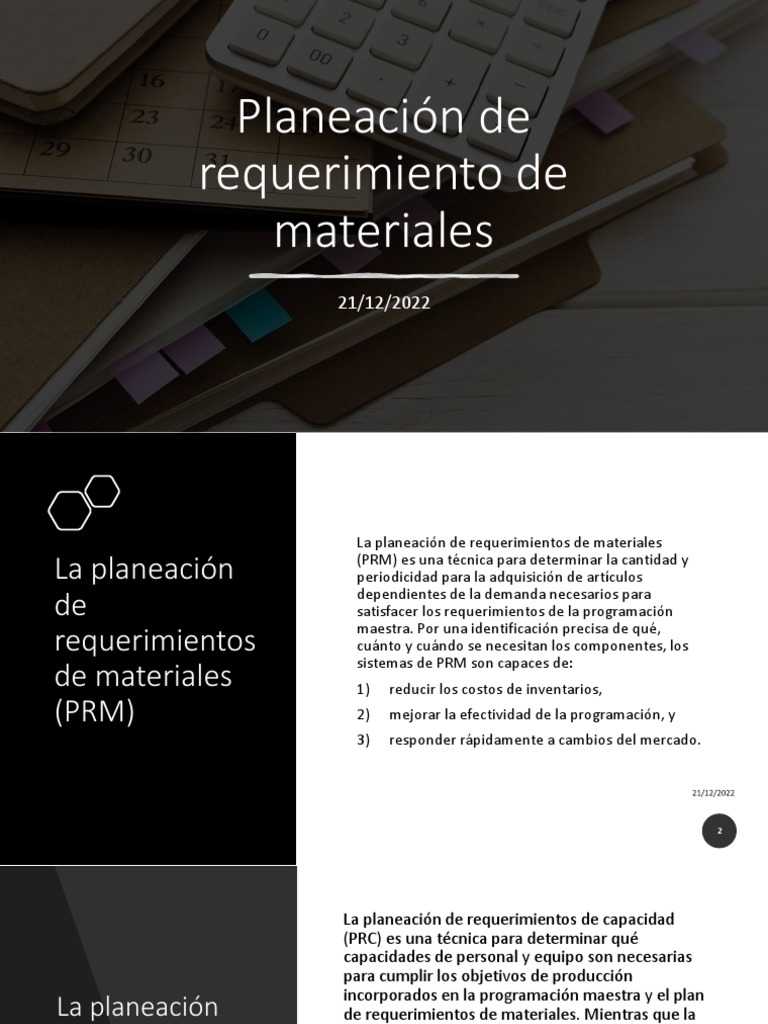 4 Planeación de Requerimiento de Materiales | PDF | Planificación | Inventario
