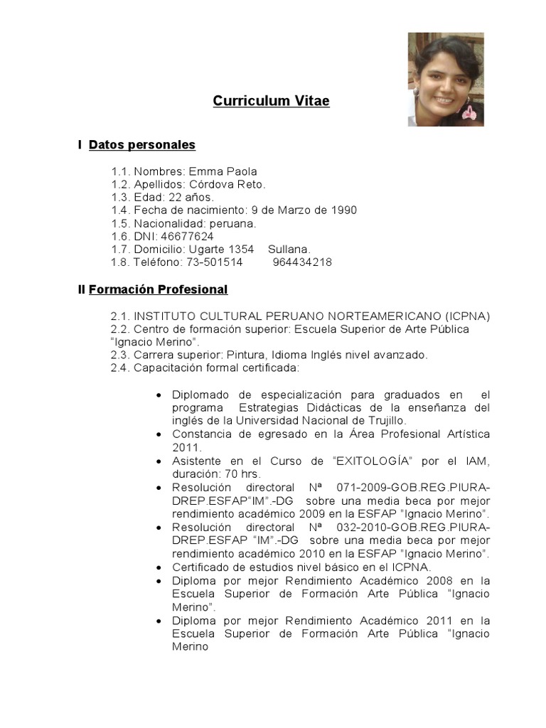 Curriculum Paola | PDF | Informática | Software de la aplicacion