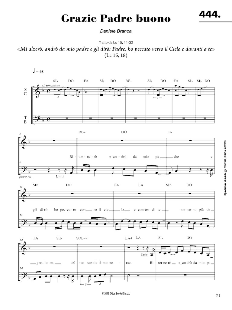 Grazie Padre Buono | PDF